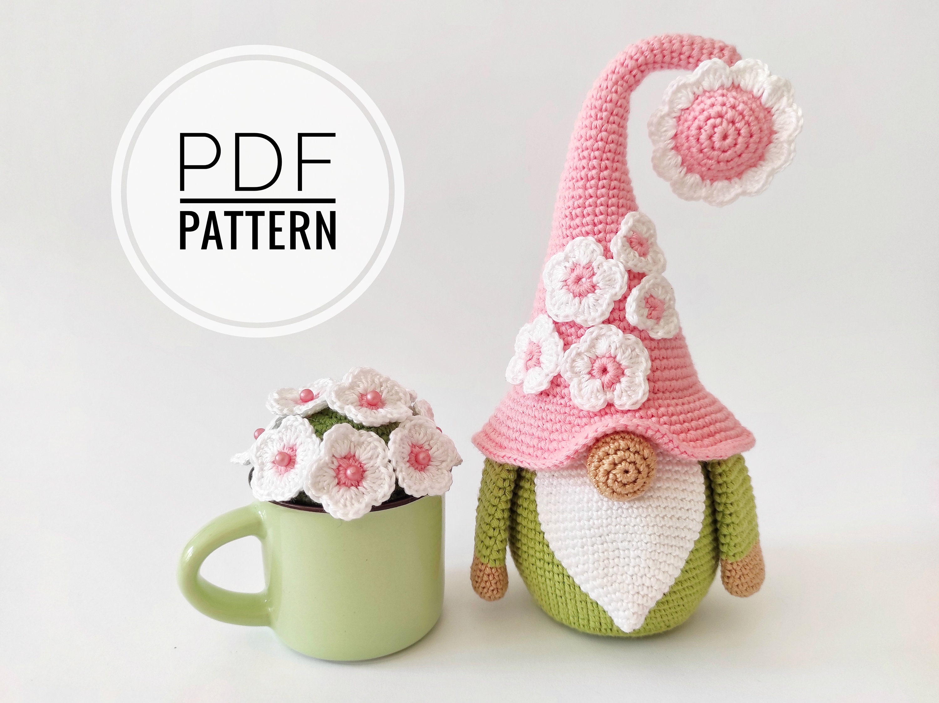 Gnome Patterns Pdf Garden Gnome Spring Gnomes Summer Gnome - Etsy