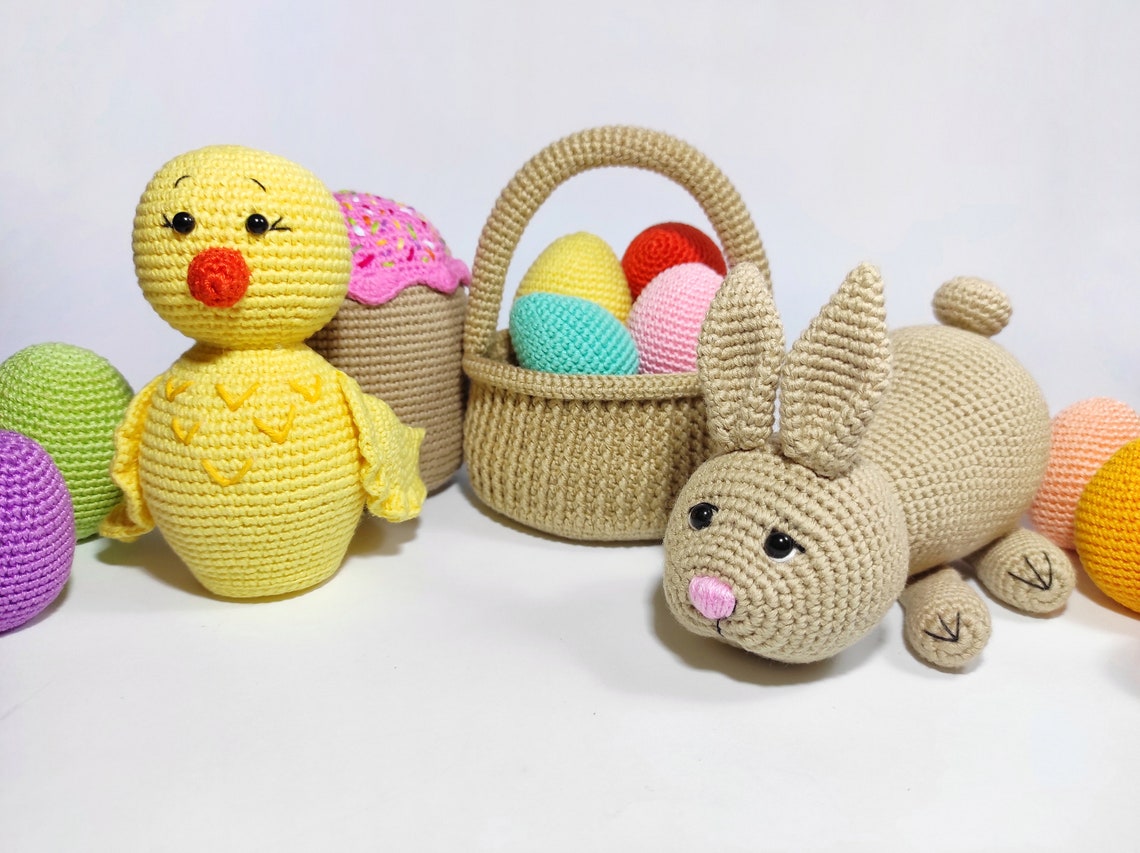 Easter Crochet Patterns Crochet Basket Crochet Bunny Crochet - Etsy