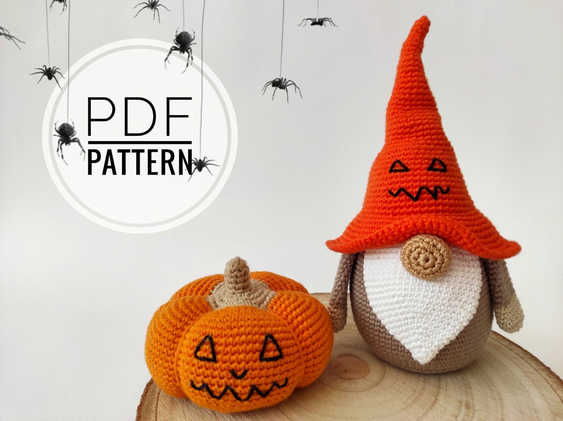 Fall Gnomes Pattern Pdf Pumpkin Pattern Halloween Gnome - Etsy
