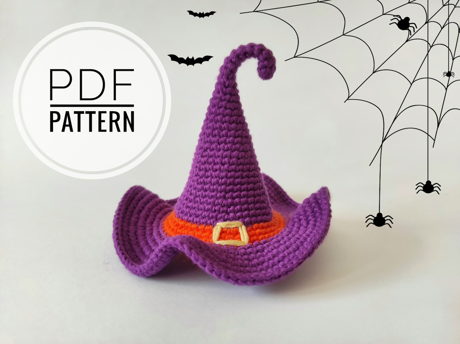 Mini Witch Hat Pattern Crochet With Hat Halloween With Hat - Etsy