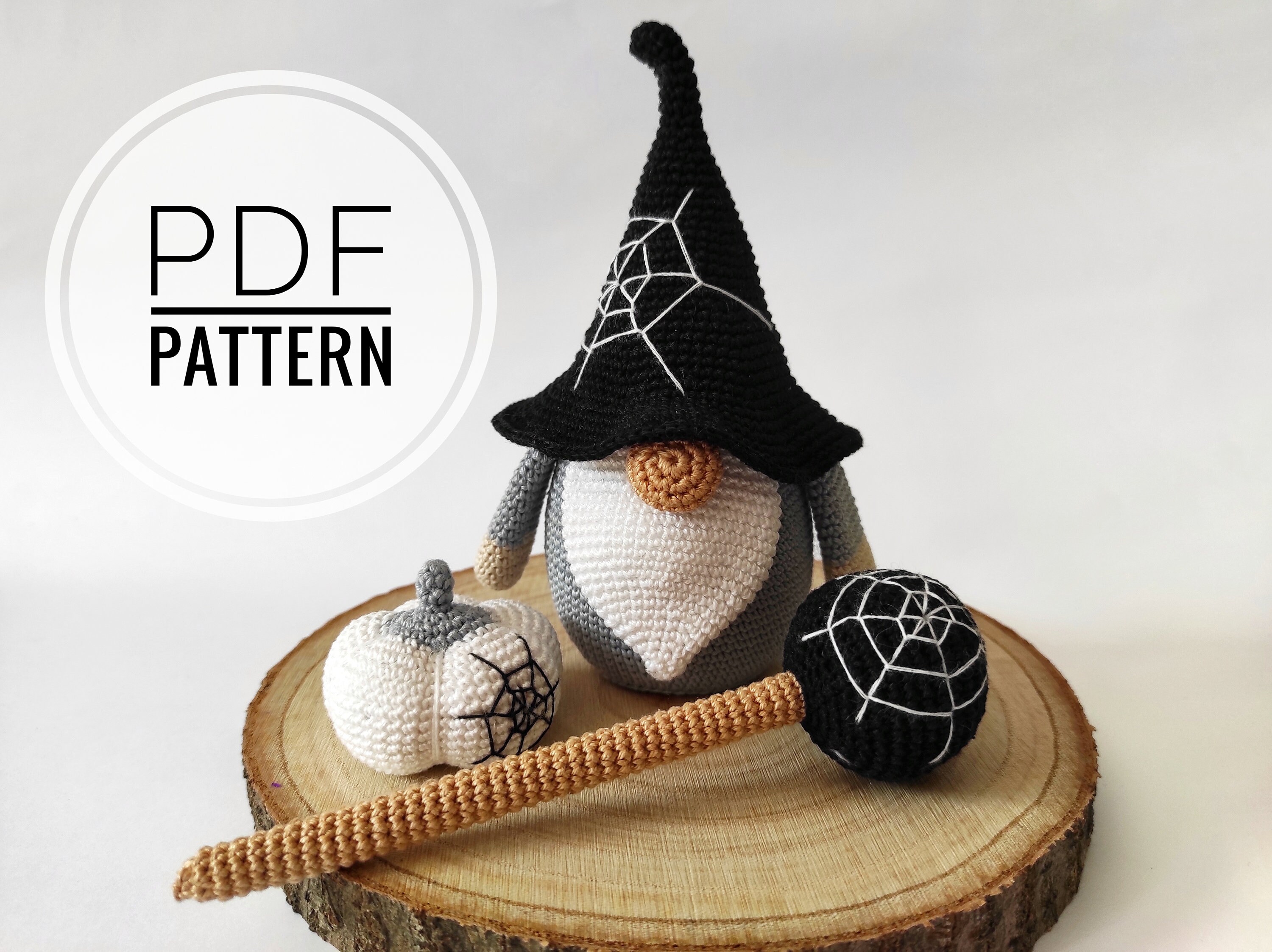 Halloween Gnome Pattern Pdf Crochet Gnome Patterns Witch | Etsy