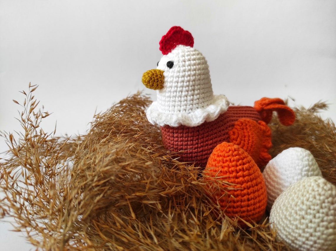 Crochet Chicken Plushie Pattern Amigurumi Pattern Cute Chicken | Etsy
