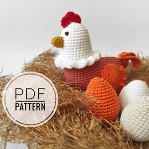 Crochet Chicken Plushie Pattern Amigurumi Pattern Cute Chicken Chicken ...