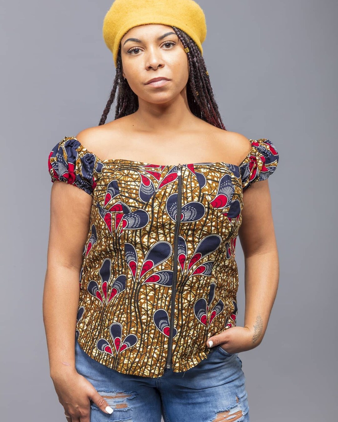 SALES : Africa Print Amina Top - Etsy