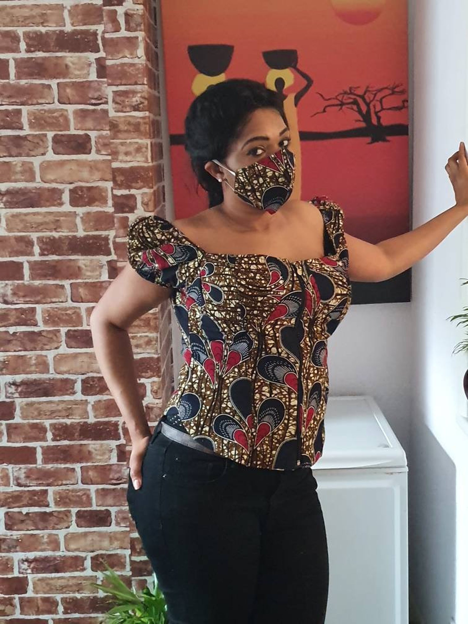 SALES : Africa Print Amina Top - Etsy