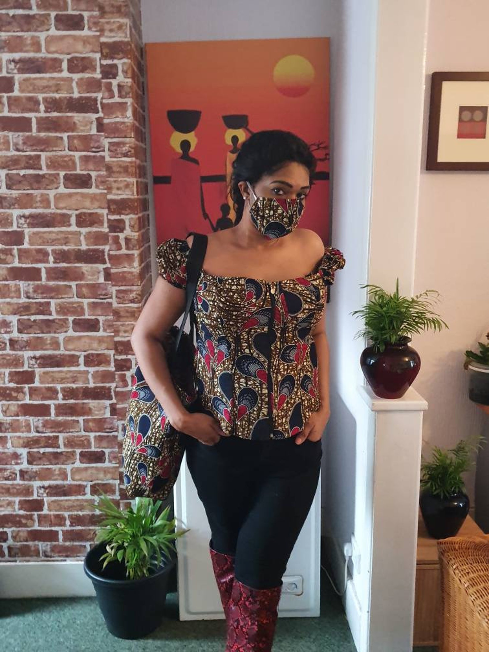 SALES : Africa Print Amina Top - Etsy
