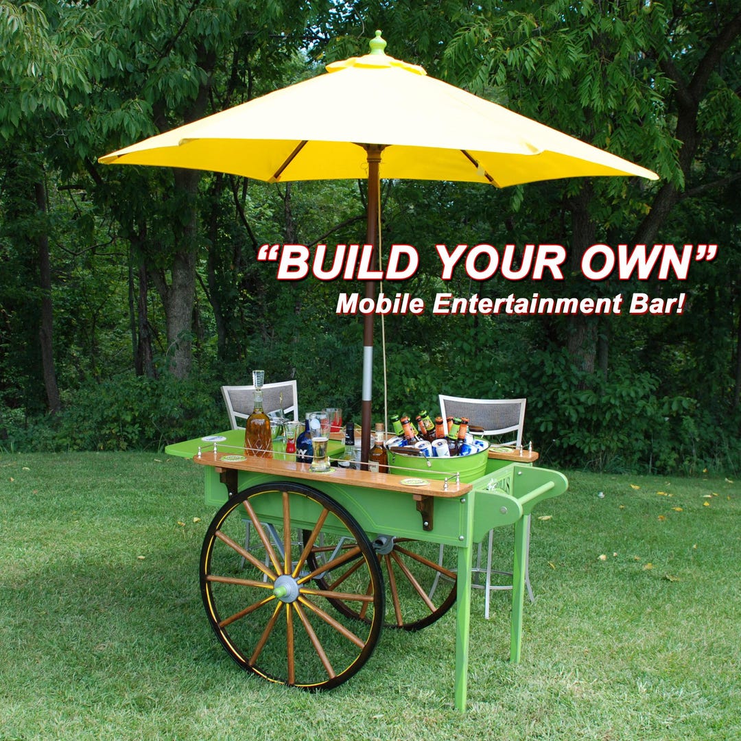 Mobile Bar Cart, Build It Yourself Instructions, Assembly Manual, Build ...