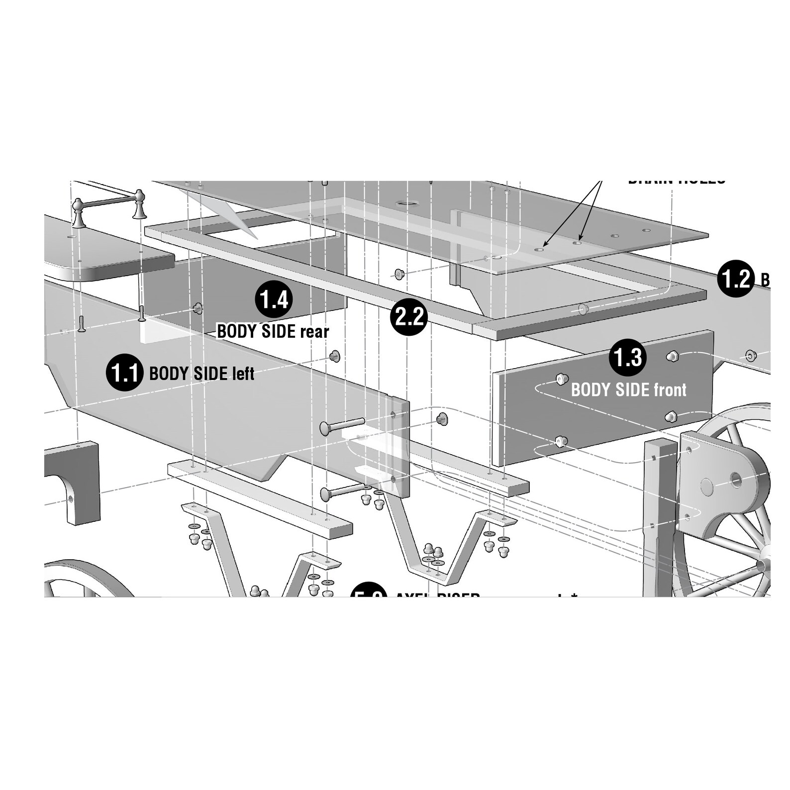 Mobile Bar Cart, Build It Yourself Instructions, Assembly Manual, Build ...
