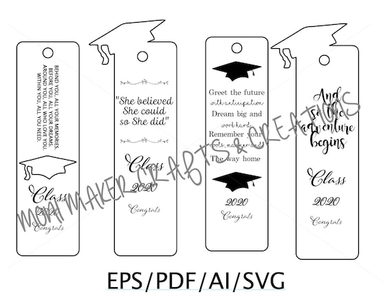Graduation Bookmarks File/ Bookmarks Graduation/ Glowforge/ - Etsy
