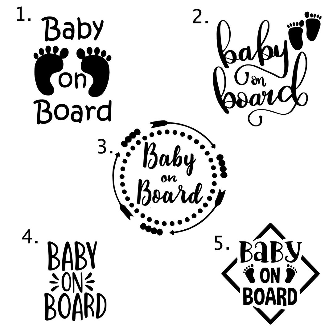 Baby on Board Car Decal/baby Car Decal/car Decal - Etsy
