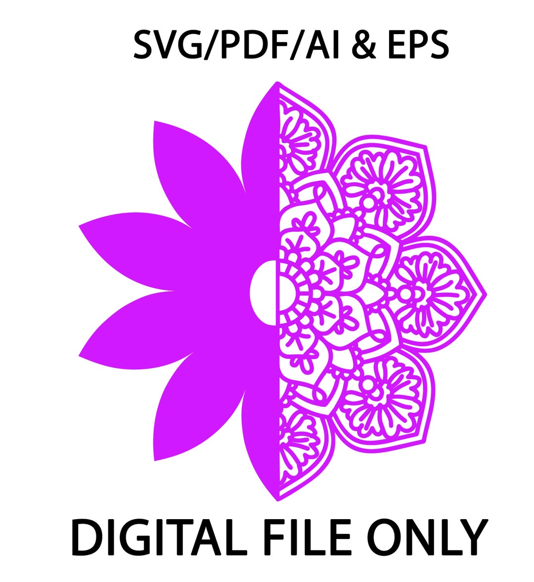 Mandala Flower Svg/mandala Svg/flower SVG - Etsy