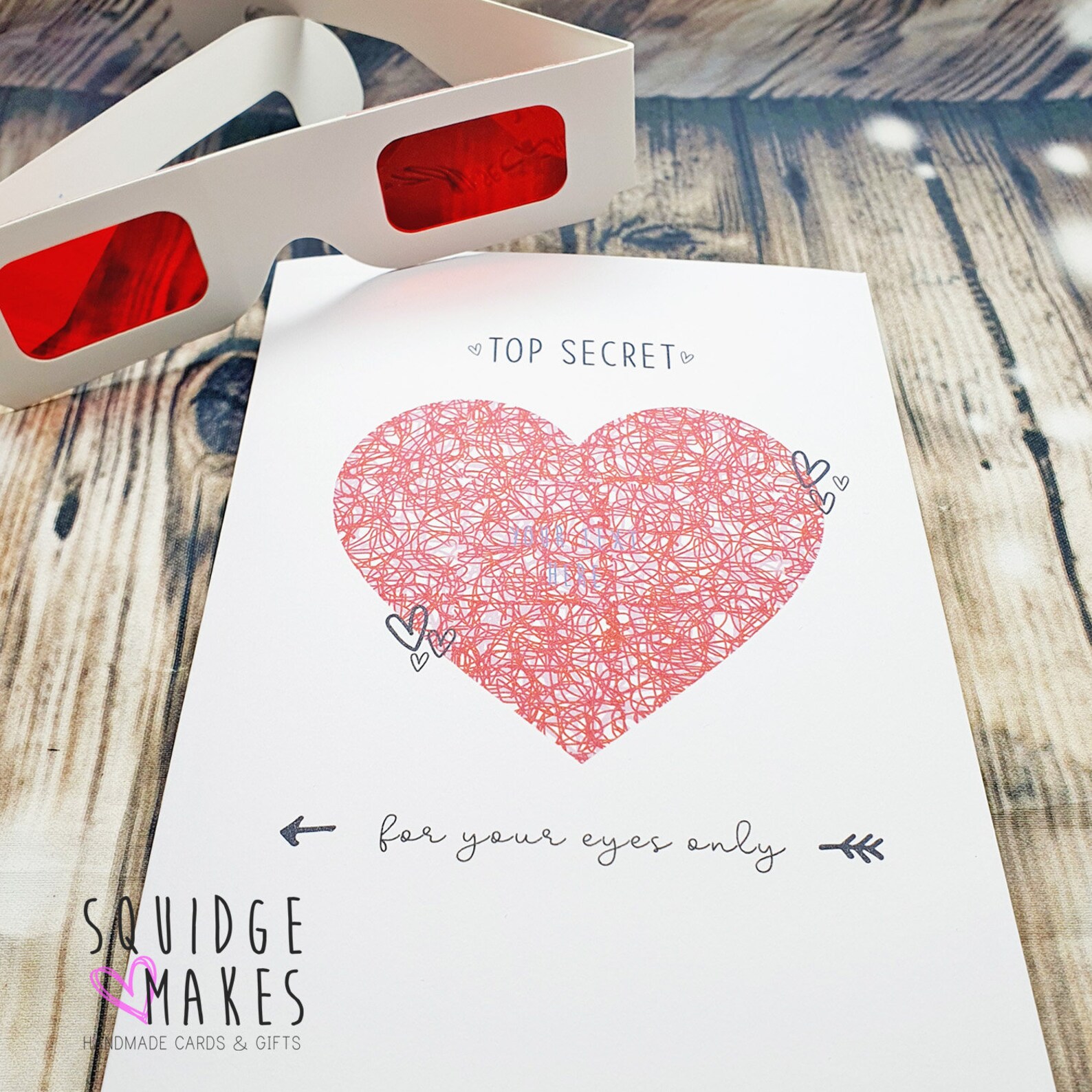 Secret Surprise Message Hidden Glasses Reveal Card - Etsy UK
