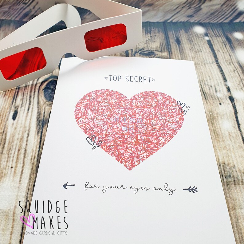 Secret Surprise Message Hidden Glasses Reveal Card - Etsy UK
