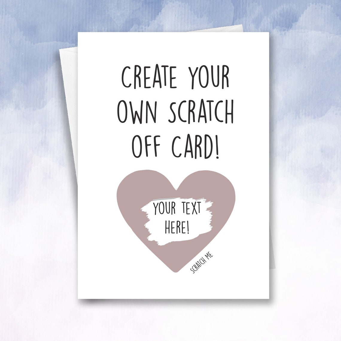 Create Your Own Card, Personalised Scratch Card *custom Birthday ...