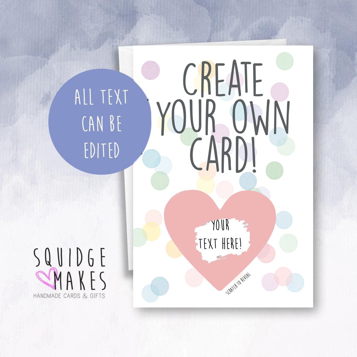 Scratch to Reveal Card Custom Made Scratch off Personalised | Etsy UK