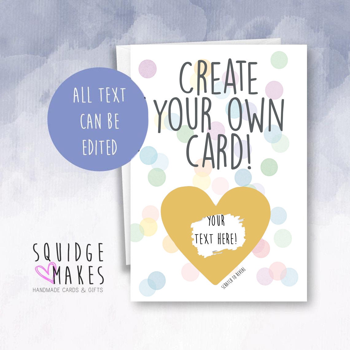 Scratch to Reveal Card Custom Made Scratch off Personalised | Etsy UK