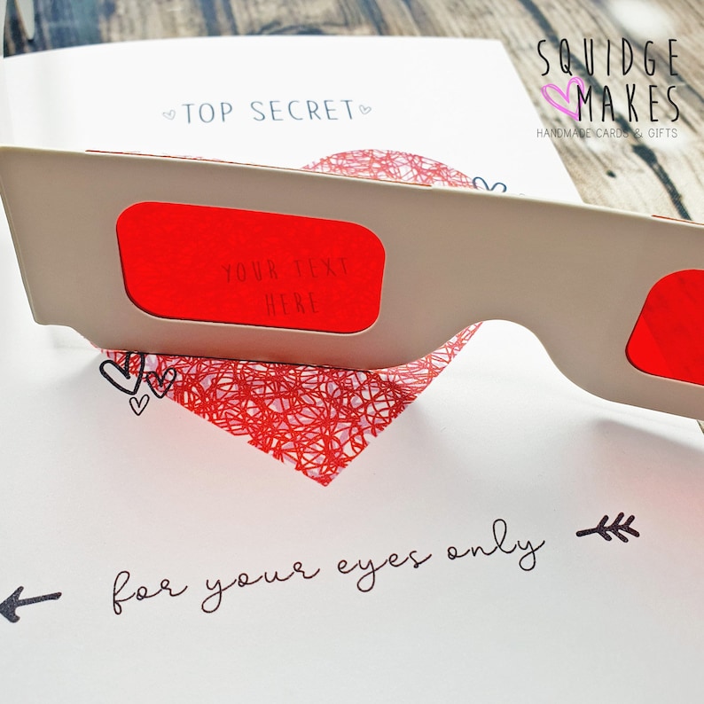 Secret Surprise Message Hidden Glasses Reveal Card - Etsy UK