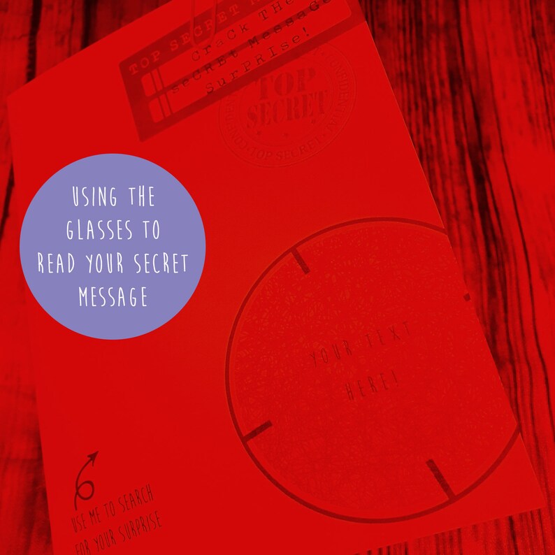 Surprise Message Reveal Glasses Card Personalised Reveal - Etsy UK