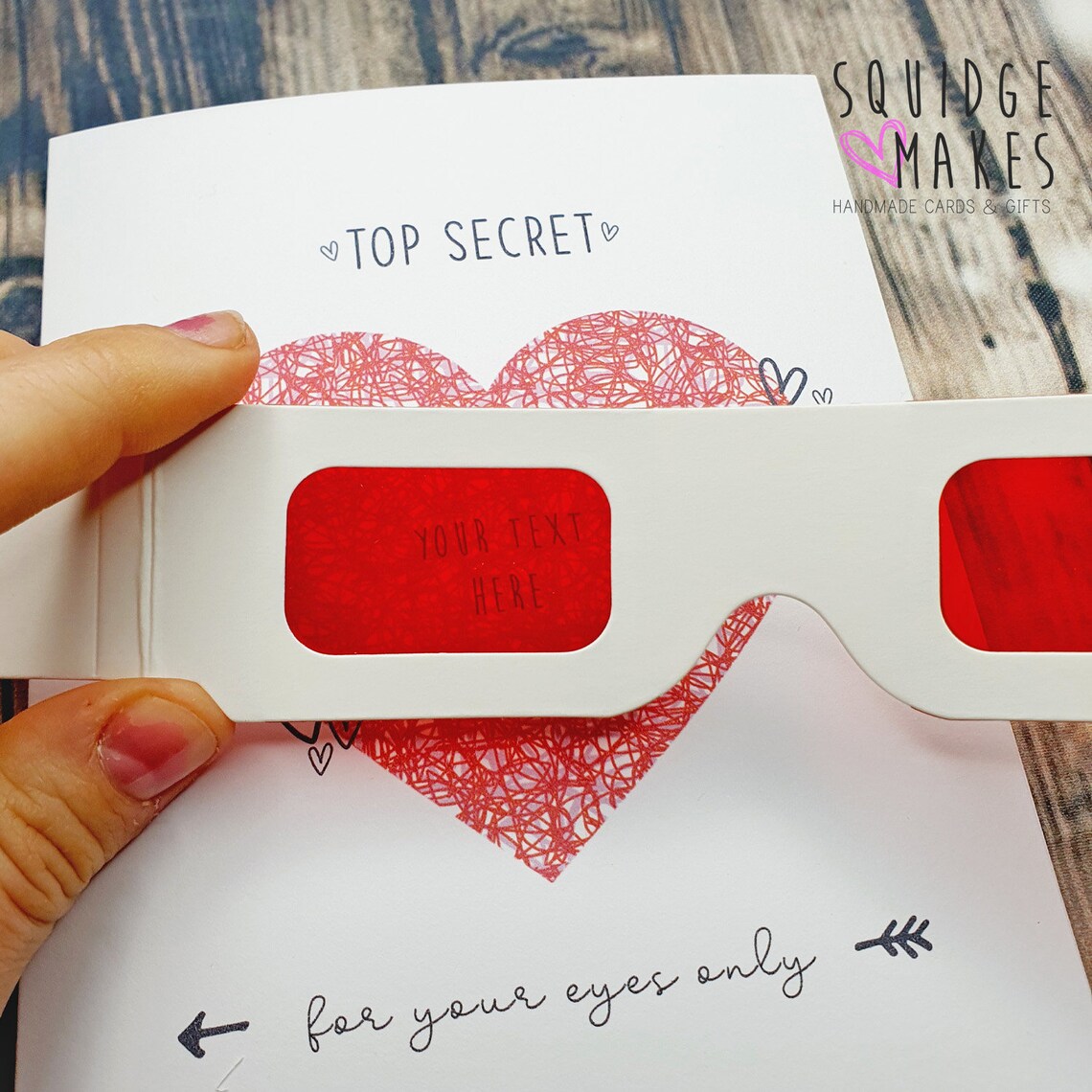 Secret Surprise Message Hidden Glasses Reveal Card - Etsy UK