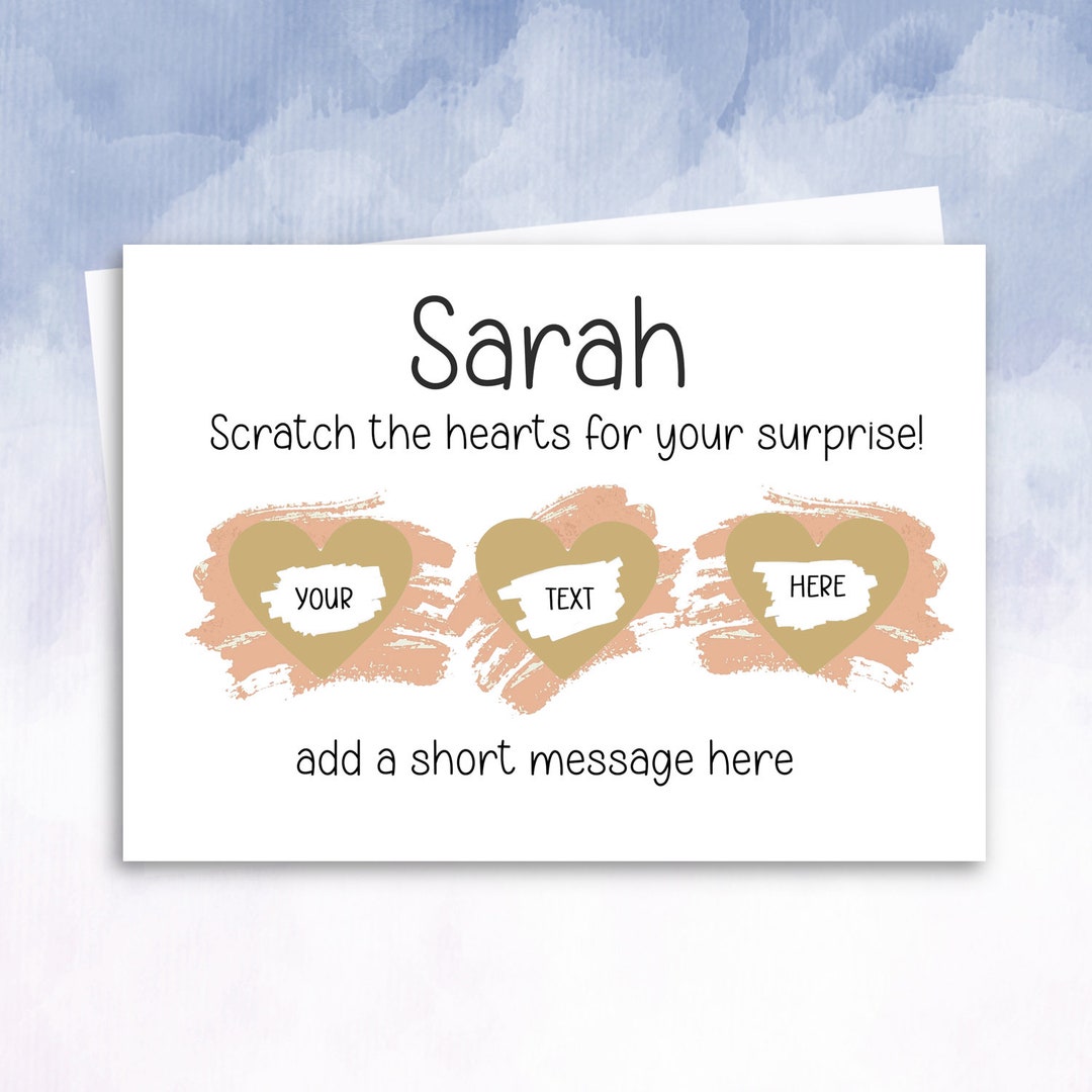 Scratch off Card - Personalised Birthday or Anniversary Reveal Surprise ...
