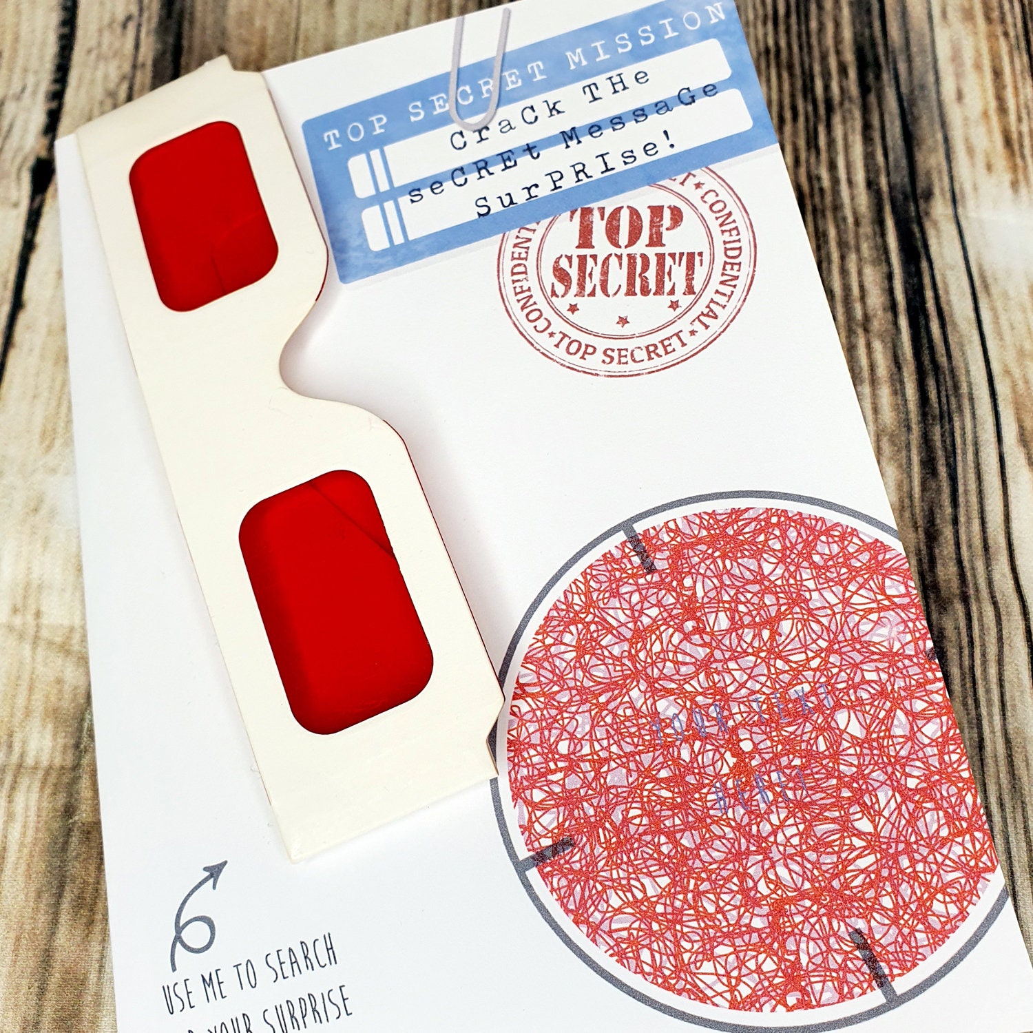 Surprise Message Reveal Glasses Card Personalised Reveal - Etsy UK