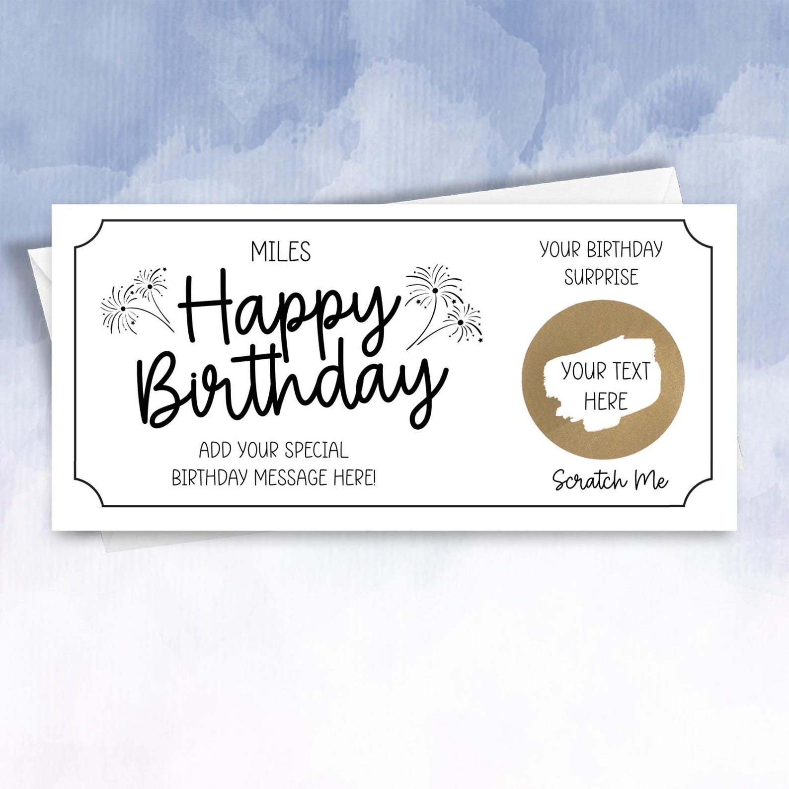 Personalized Birthday Scratch-off Card: Surprise Gift Reveal - Etsy UK