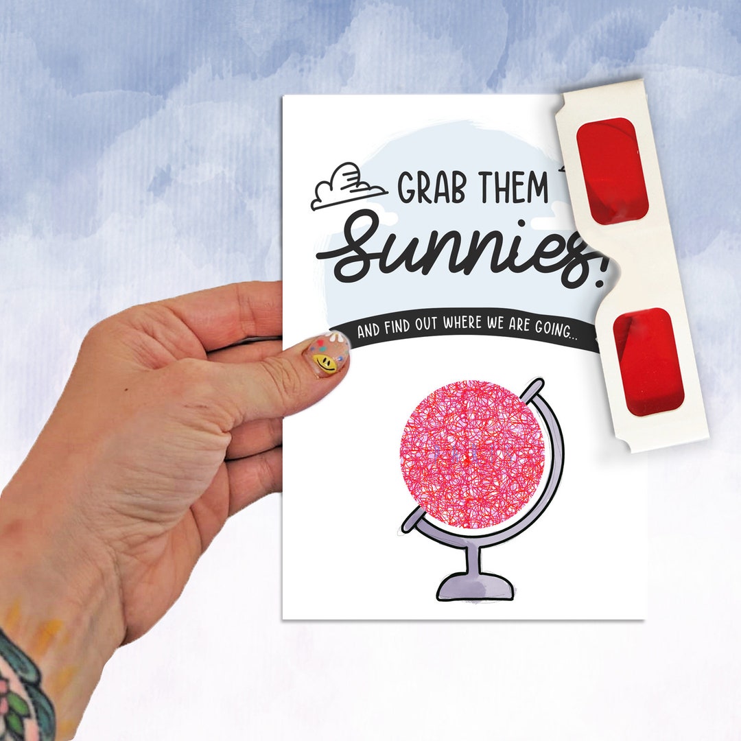 Surprise Message Reveal Glasses Card * Personalised Reveal * 3d Glasses ...