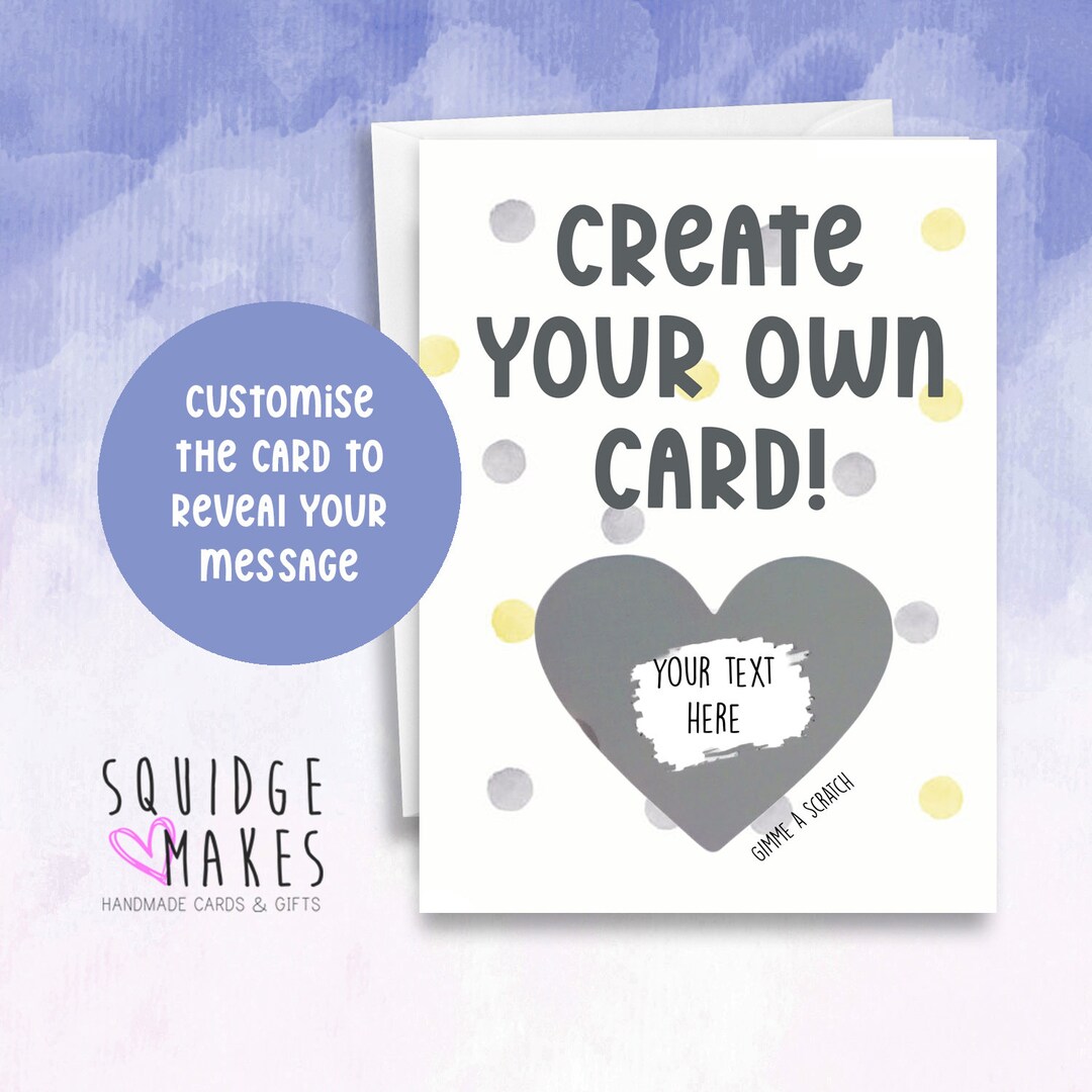 Scratch to Reveal Card Custom Made Scratch off Personalised - Etsy UK