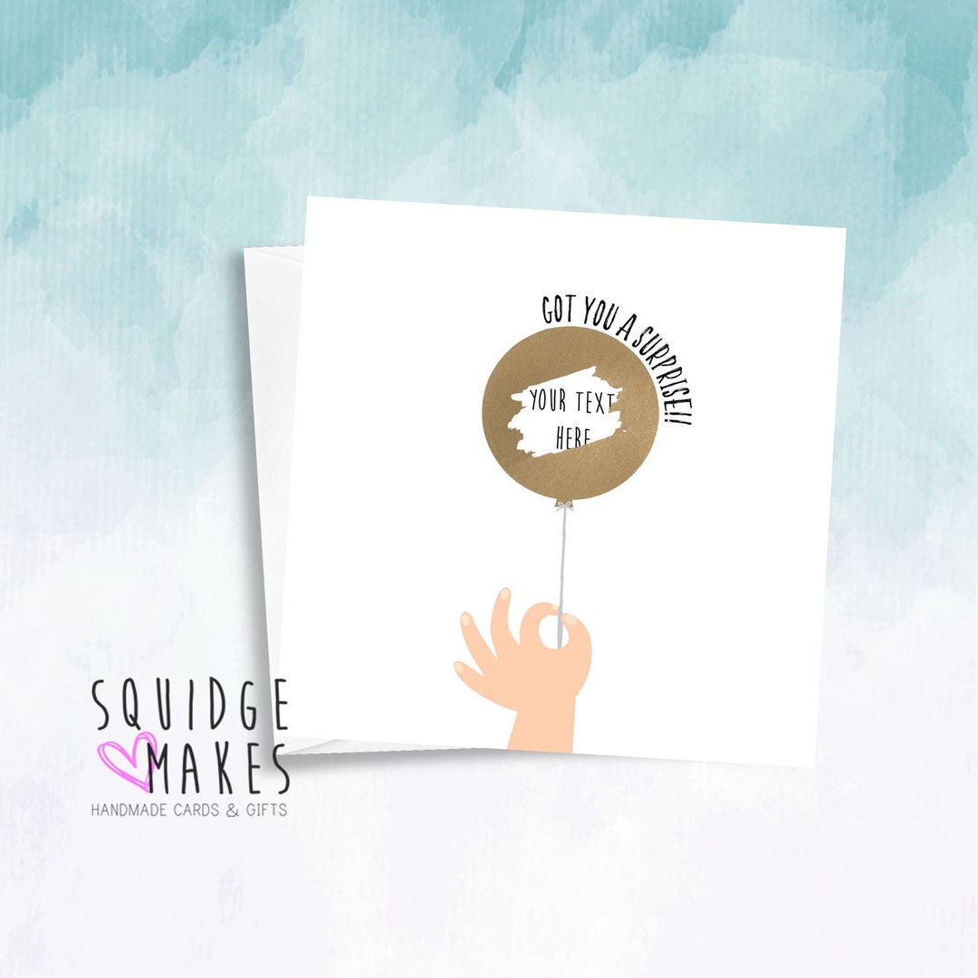 Scratch to Reveal Card Custom Made Scratch off Personalised - Etsy