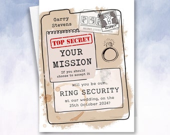 Personalised Ring Security Mission | Page Boy Usher Proposal | Top ...