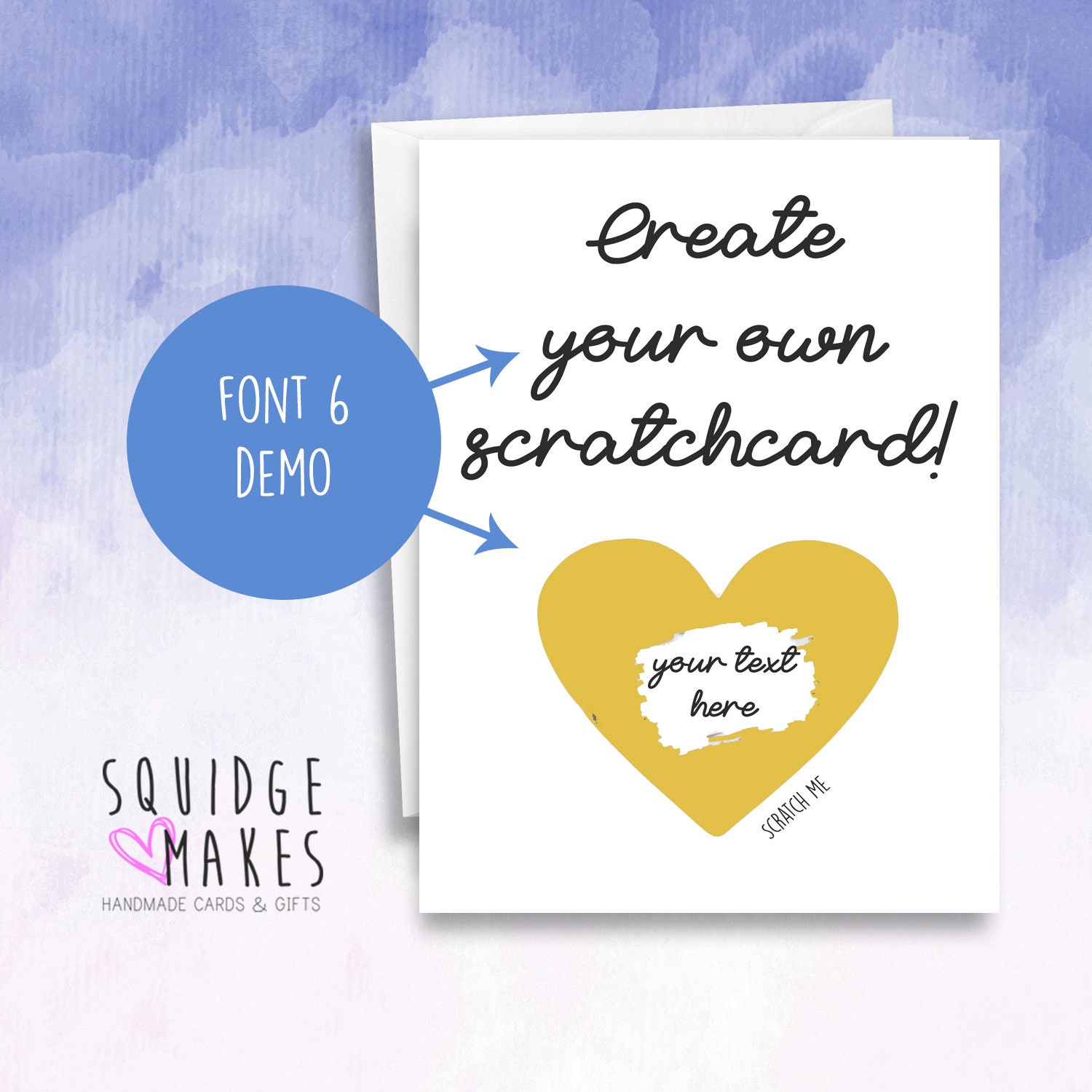 Create Your Own Card Personalised Scratch Card Custom - Etsy UK