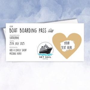 Personalised Boarding Pass Surprise Scratch off Trip Reveal Gift Faux ...
