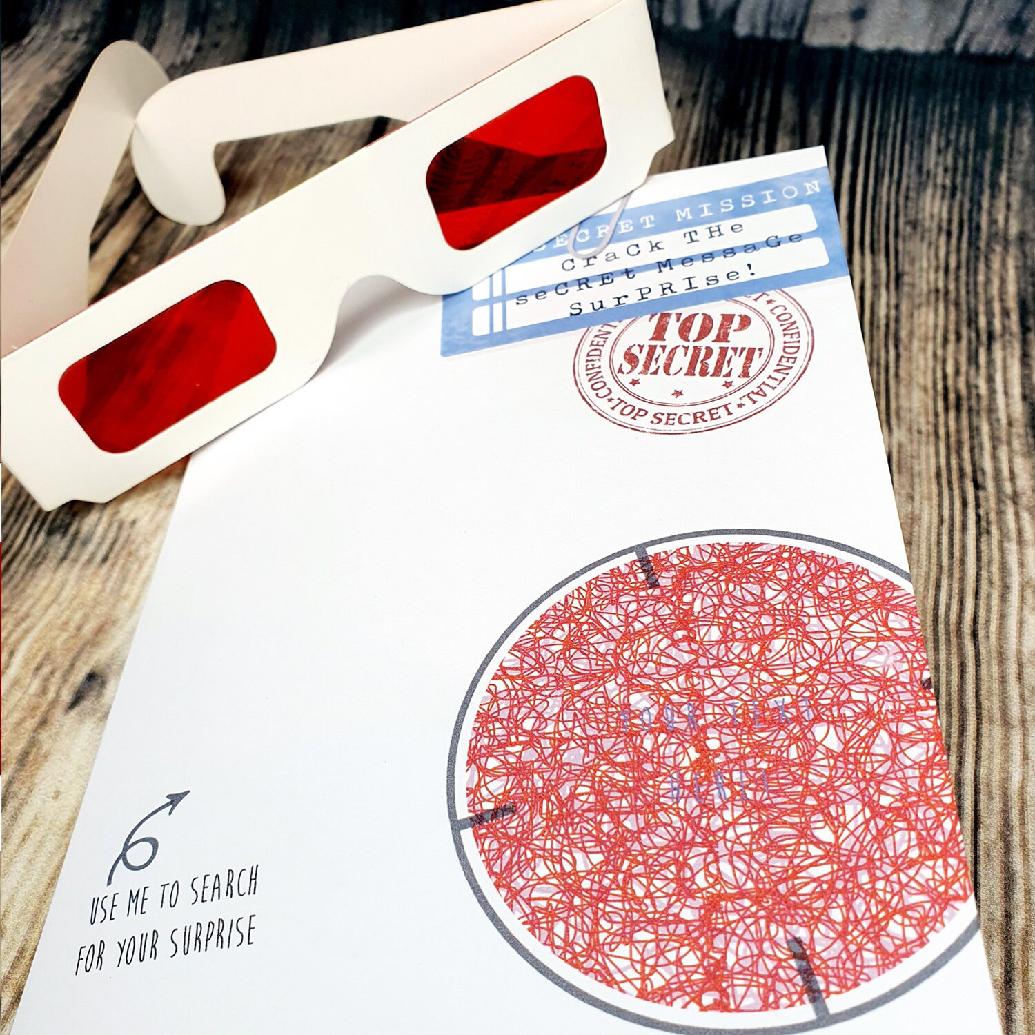 Surprise Message Reveal Glasses Card Personalised Reveal - Etsy UK