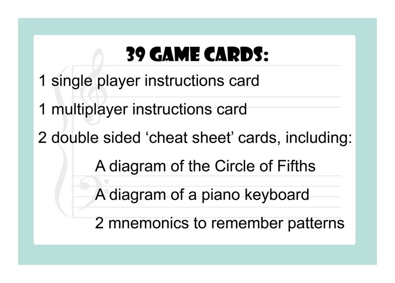 Keys: the Circle of Fifths Music Theory Card Game - Etsy