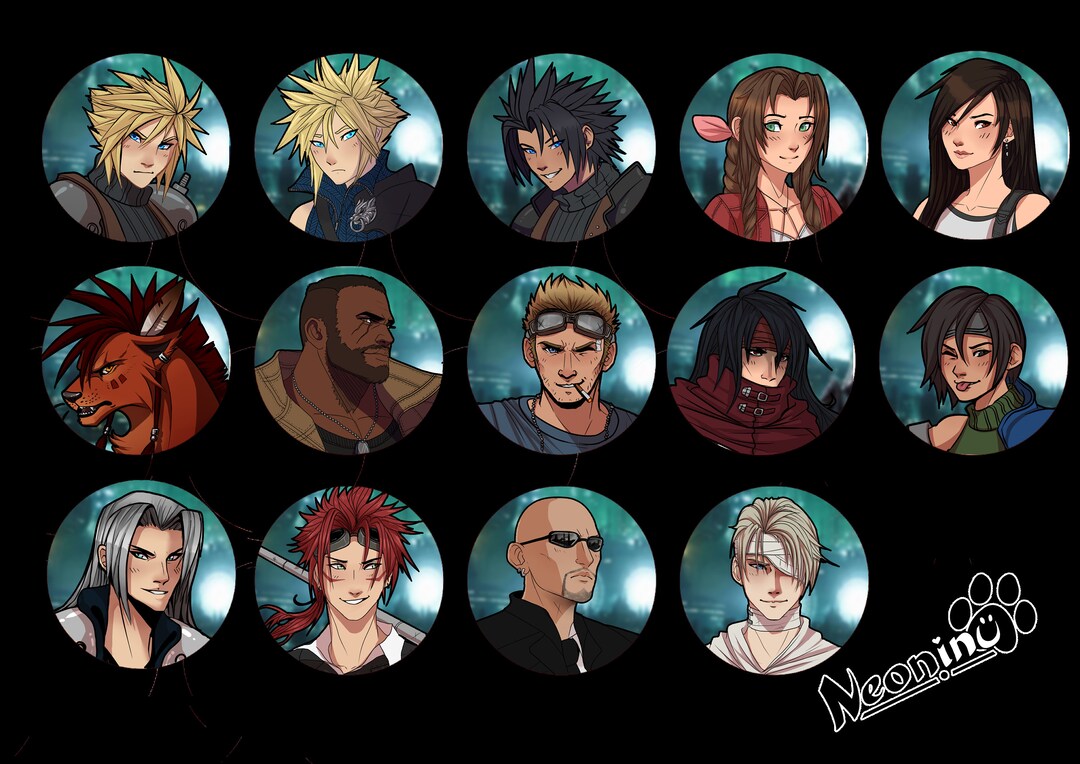 Final Fantasy VII (7) / Remake / Rebirth / Advent Children Sticker Set ...