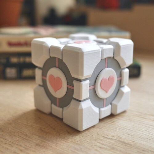 Portal Weighted Companion Cube Aperture Science Inc 3D - Etsy