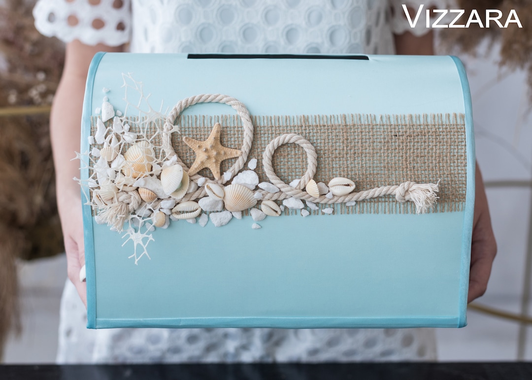 Beach Wedding Card Box, Beach Wedding, Personalized, Card Box for ...
