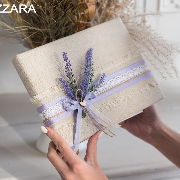 Lavender Guest Book - Etsy