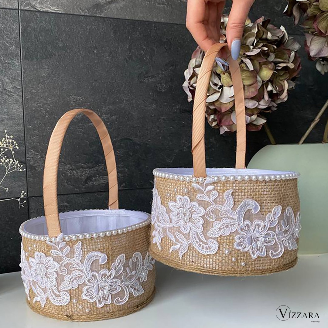 Flower Girl Basket Rustic Wedding, Wedding Basket Rustic Wedding ...