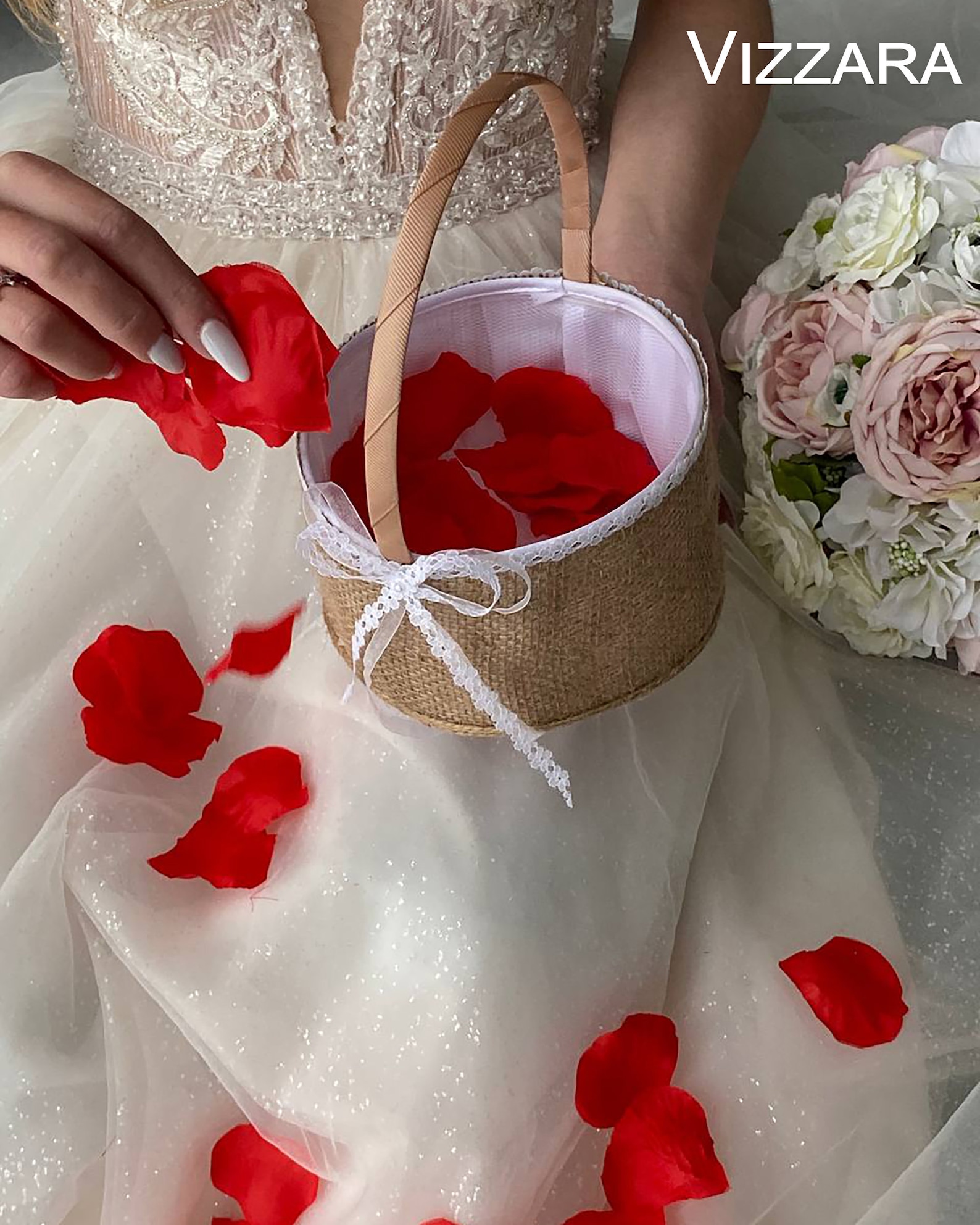 Beach Flower Girl Basket, Beach Flower Girl Basket, Wedding Basket ...