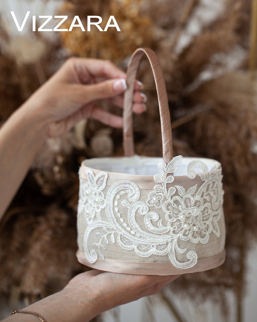Flower Girl Basket Rustic Wedding, Flower Basket Rustic Wedding, Basket ...