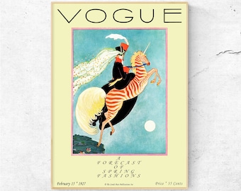 Art Deco Poster. Vintage Magazine Cover Print. Fashion Wall | Etsy