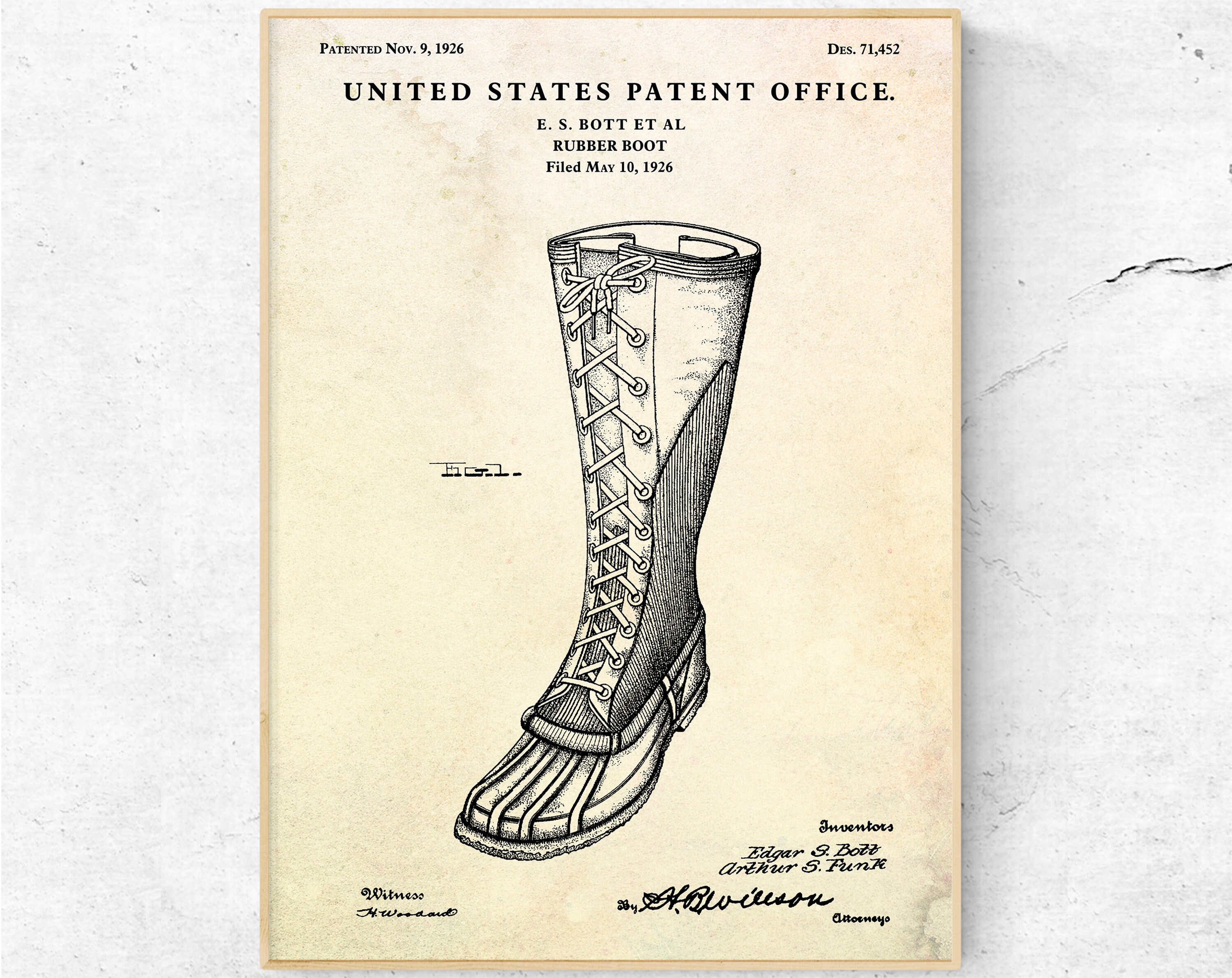 Rubber Boot Patent Print. Boots Poster. Boots Blueprint. Shoes - Etsy
