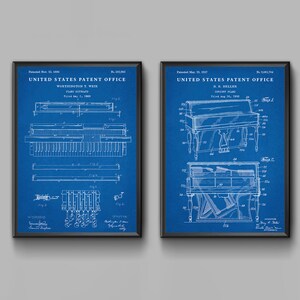 Upright Piano & Piano Keys Patent Wall Art. Inventions - Etsy