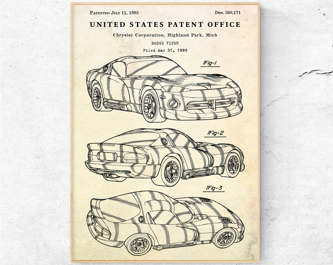 Concept Car Patent Print, Blueprint Poster, Automobile Wall Decor ...