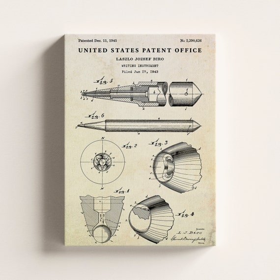 Laszlo Biro Ballpoint Pen Patent Art 1945 Photograph By Ian, 50% OFF
