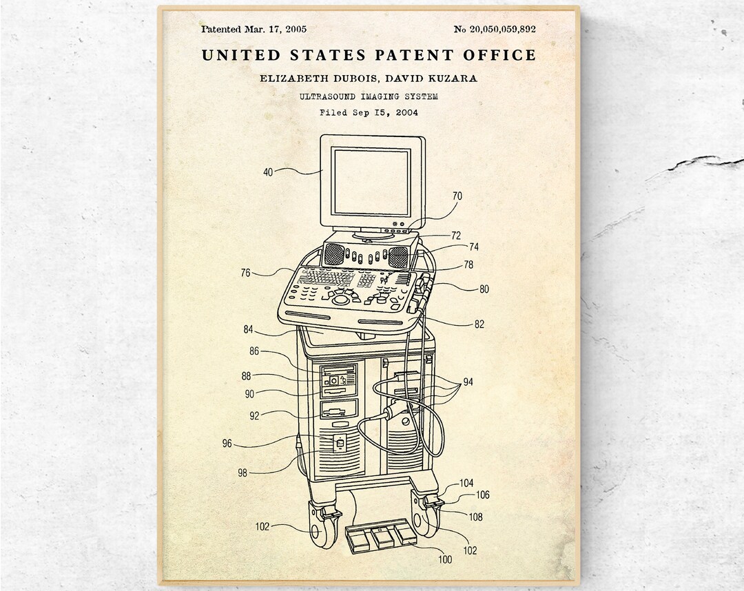 Ultrasound Patent Art Print, Medical Inventions Blueprint Poster ...