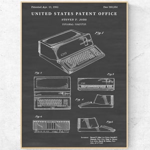 Computer Patent Print. Personal Computer Poster. Vintage Home Office ...