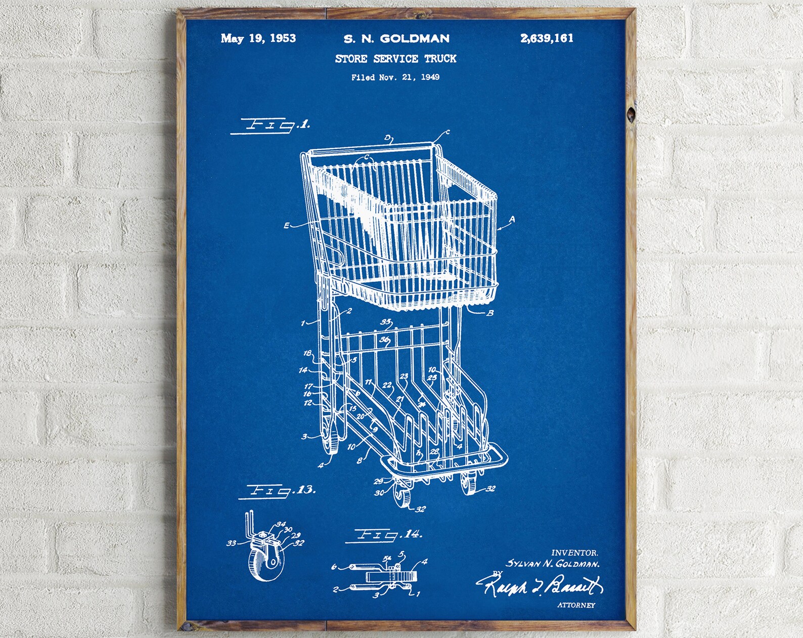 Shopping Cart 1953 Patent Print. Store Service Truck Invention ...