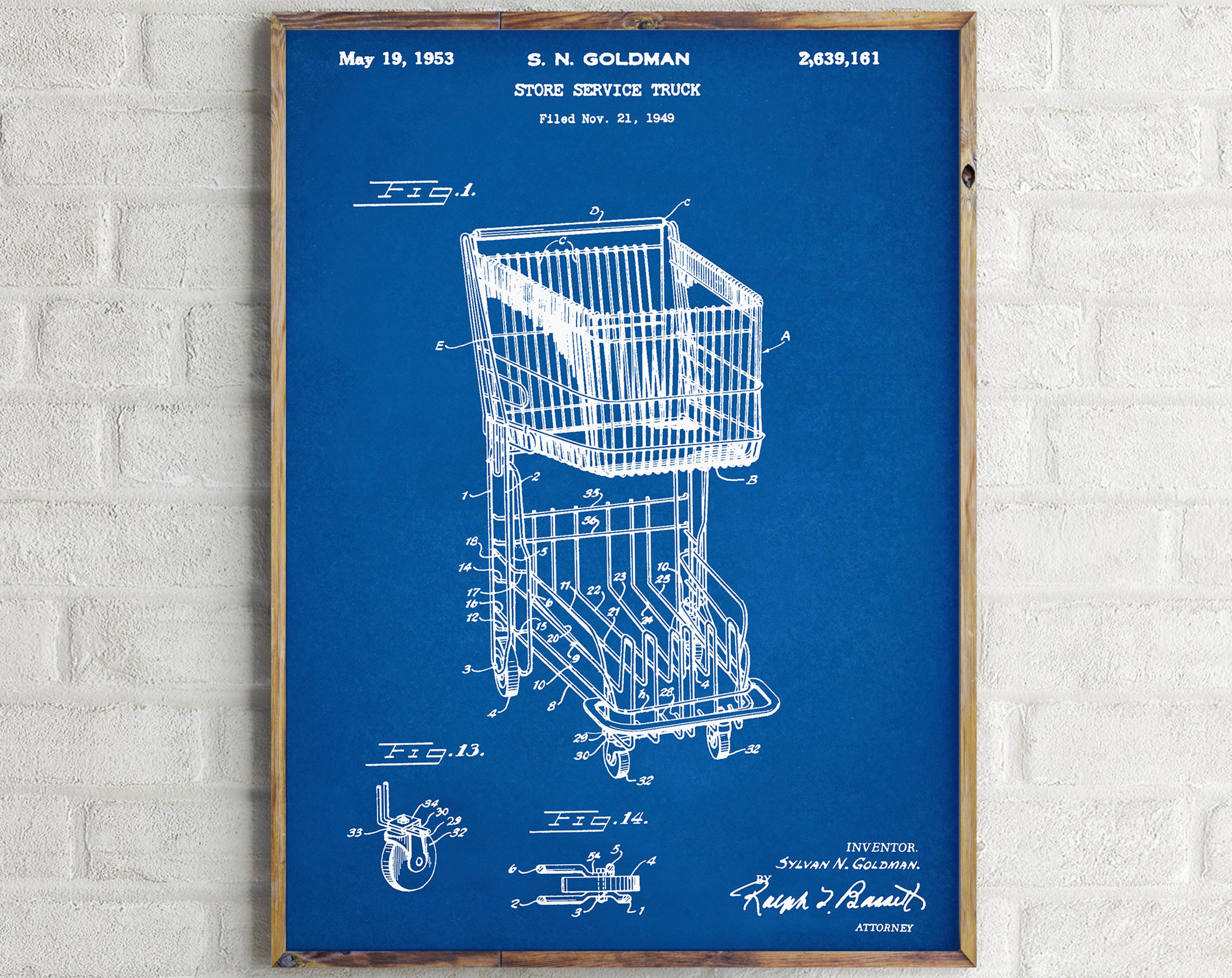Shopping Cart 1953 Patent Print. Store Service Truck Invention ...